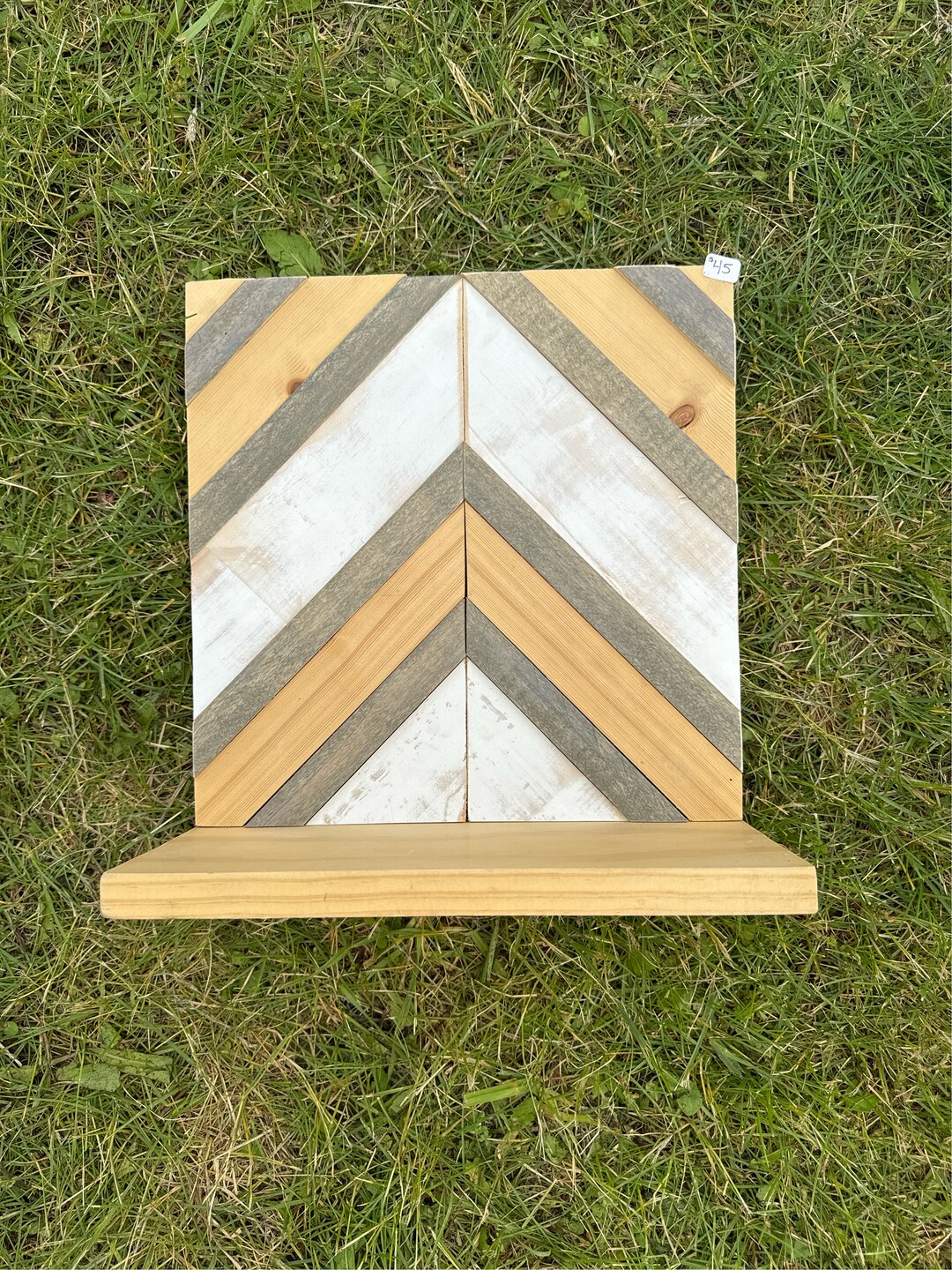 Wood Shelf, Wood Mosaic Shelf, Mosaic Wall Hanging , Geometric Wall Art ...