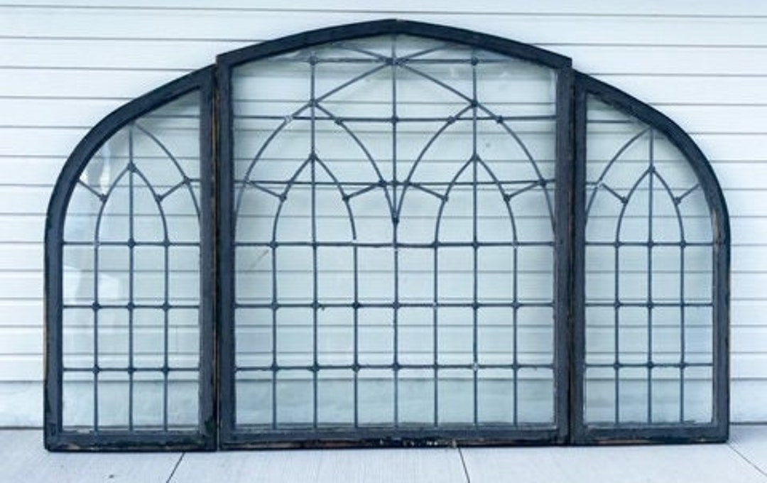 Large Antique 1920's Schoolhouse Leaded Glass Window - Etsy