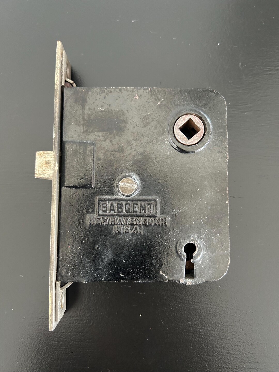 Antique Sargent Interior Door Lock Plate - Etsy