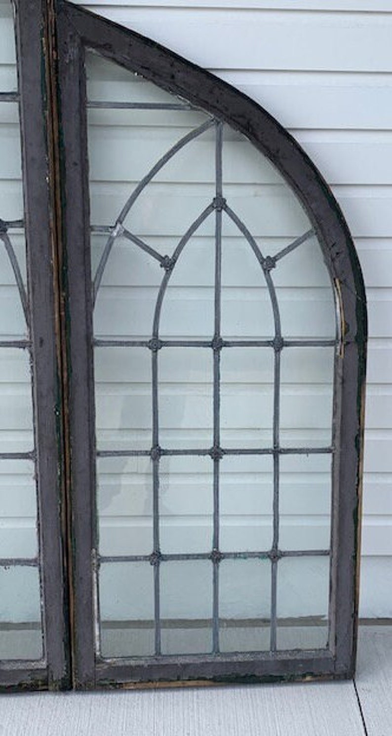 Large Antique 1920's Schoolhouse Leaded Glass Window - Etsy