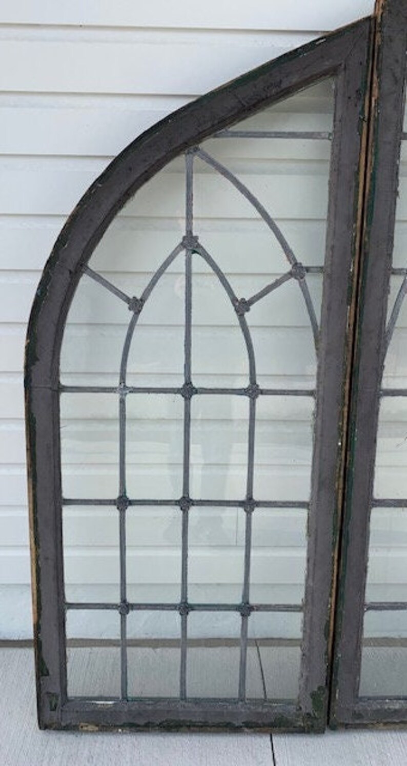 Large Antique 1920's Schoolhouse Leaded Glass Window - Etsy