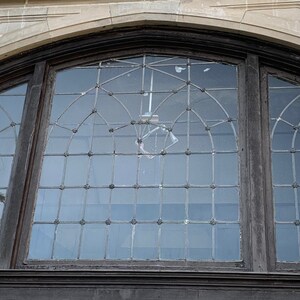 Large Antique 1920's Schoolhouse Leaded Glass Window - Etsy