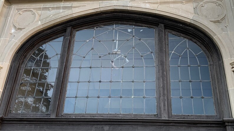 Large Antique 1920's Schoolhouse Leaded Glass Window - Etsy