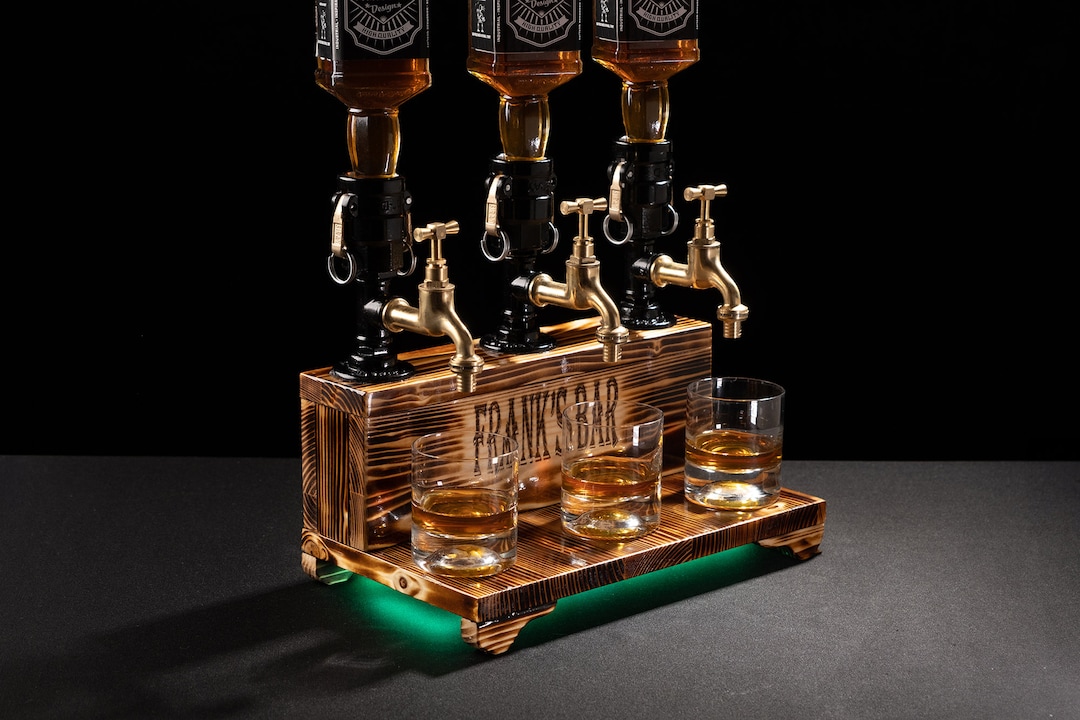 Personalized Wooden Whiskey Dispenser, Liquor Dispenser, Whiskey ...