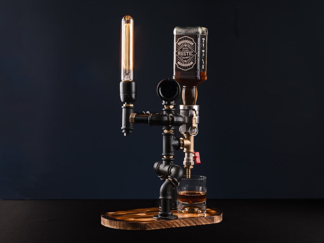 Steampunk Whiskey Dispenser: Industrial Alcohol Gift, Personalized ...