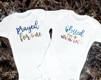 Prayed for One Blessed With Two | Etsy