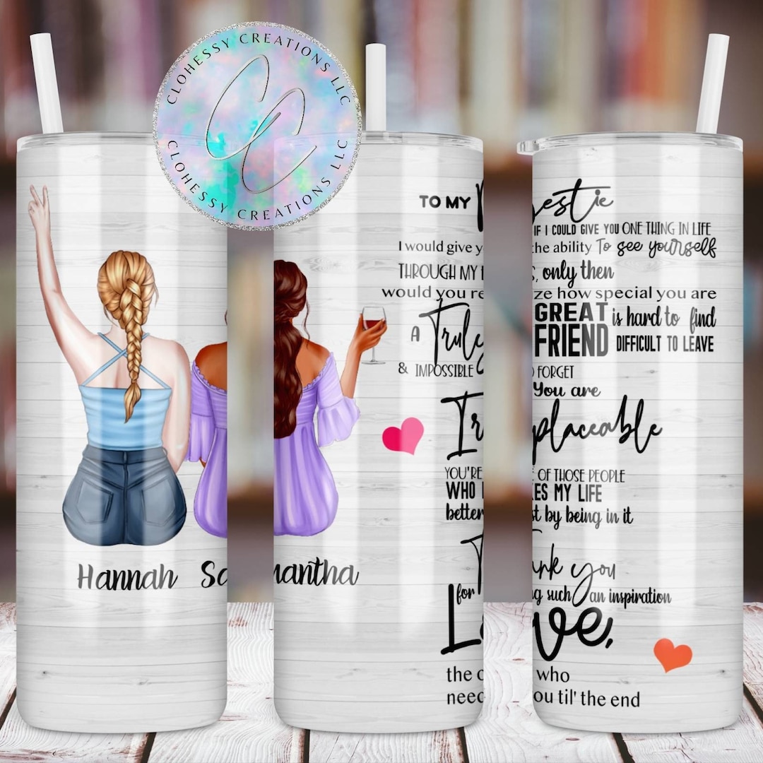 Besties Matching Tumbler Custom Best Friend Tumbler Personalized Friend ...