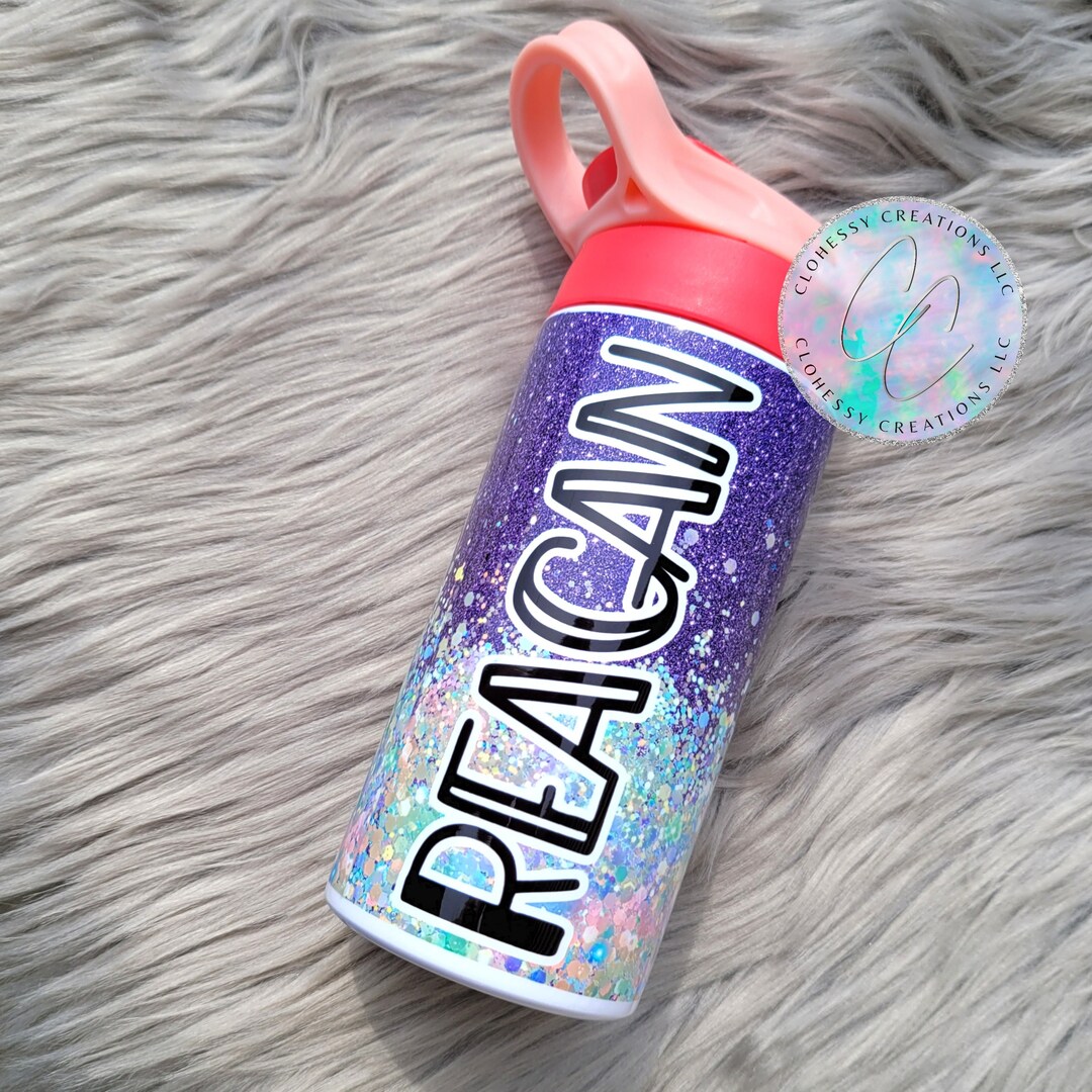 Personalized Purple Water Bottle Purple Sparkle Cup Purple - Etsy