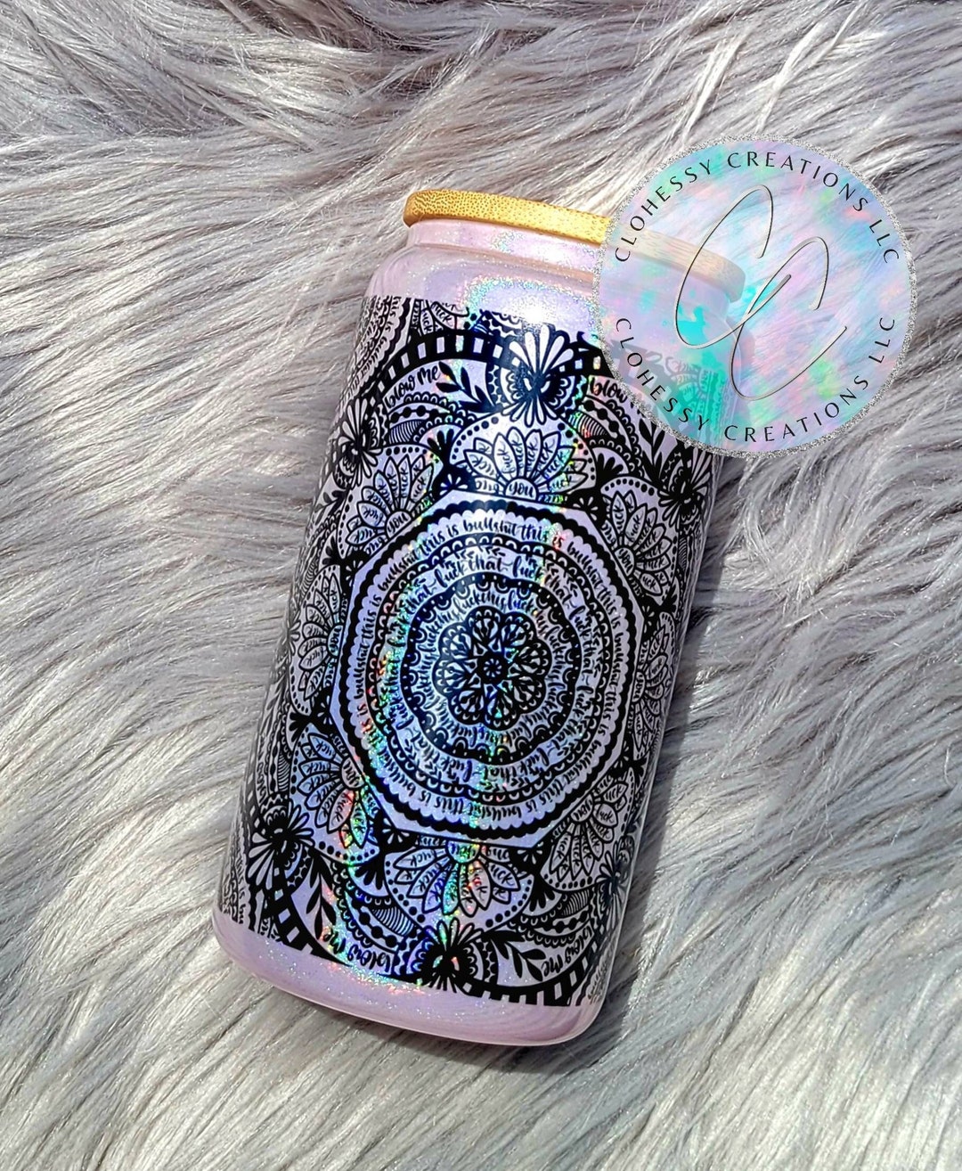 Cuss Mandala Glitter Glass | Curse Tumbler | Swear Cup | Fuck Glass ...
