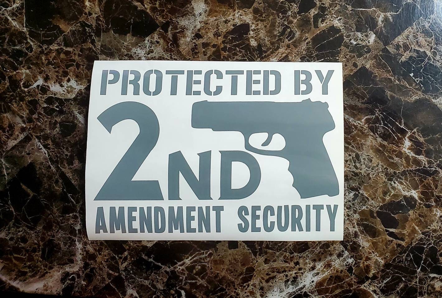 Protected by 2nd Amendment Security Decal Second Amendment | Etsy