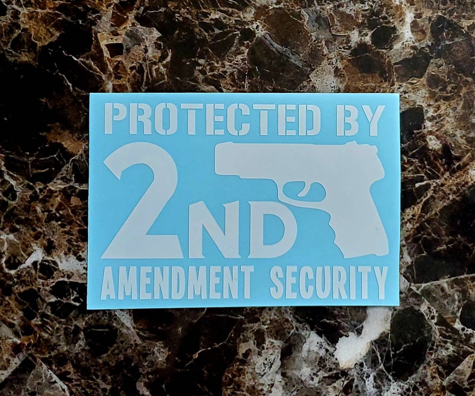 Protected by 2nd Amendment Security Decal Second Amendment - Etsy