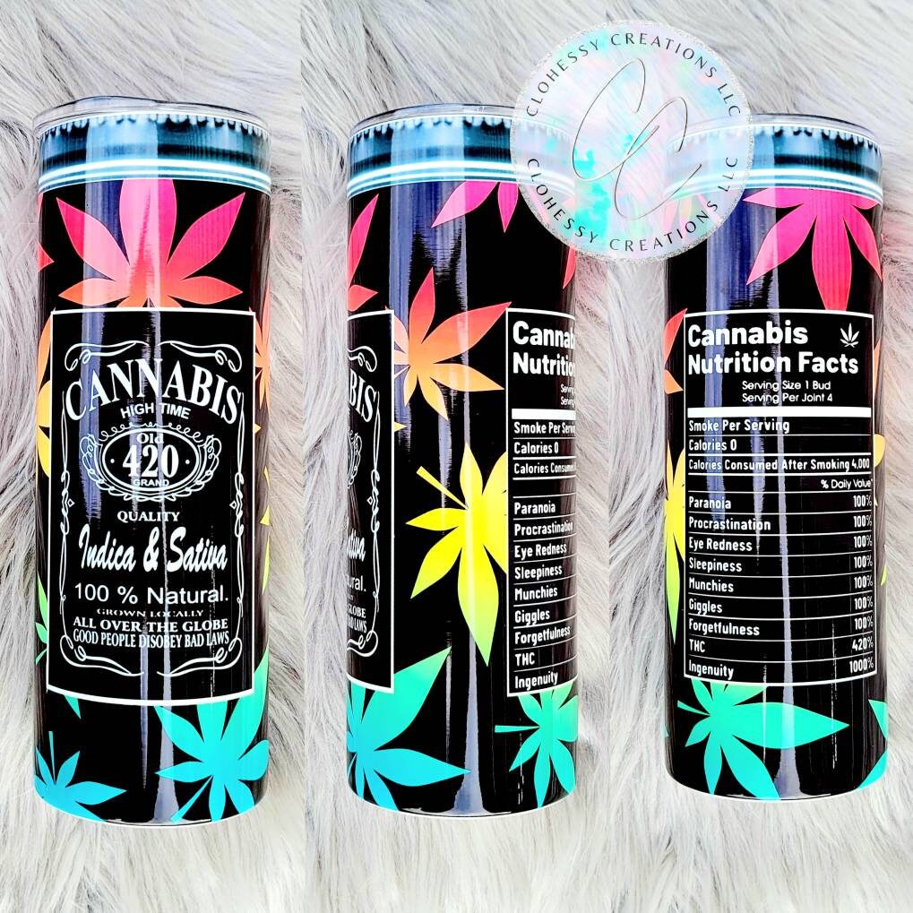 Marijuana Jar Tumbler Cannabis Tumbler Stoner Gift High - Etsy