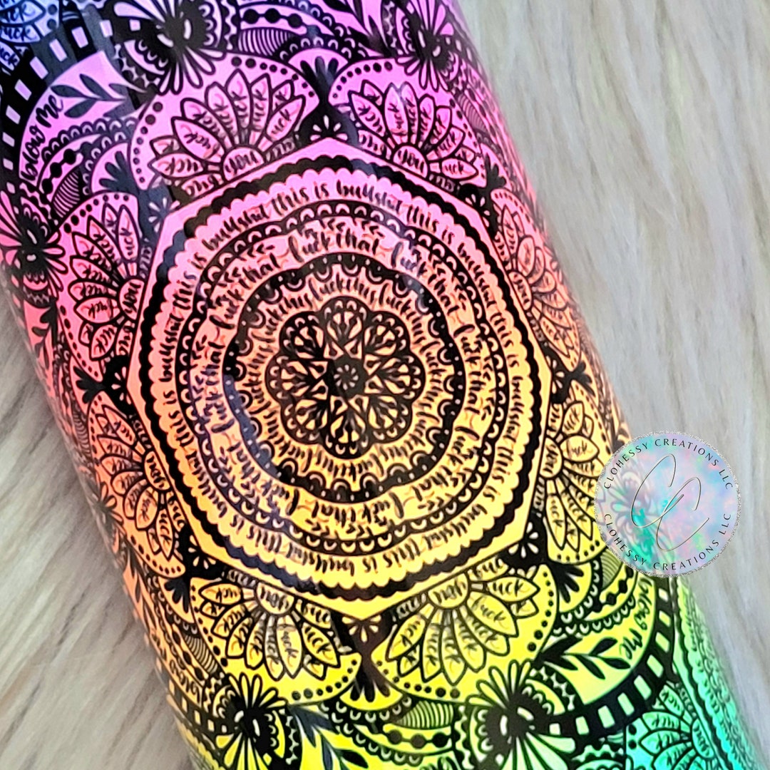 Cuss Tumbler | Colorful Profanity | Swear Word Tumbler | Curse Word ...