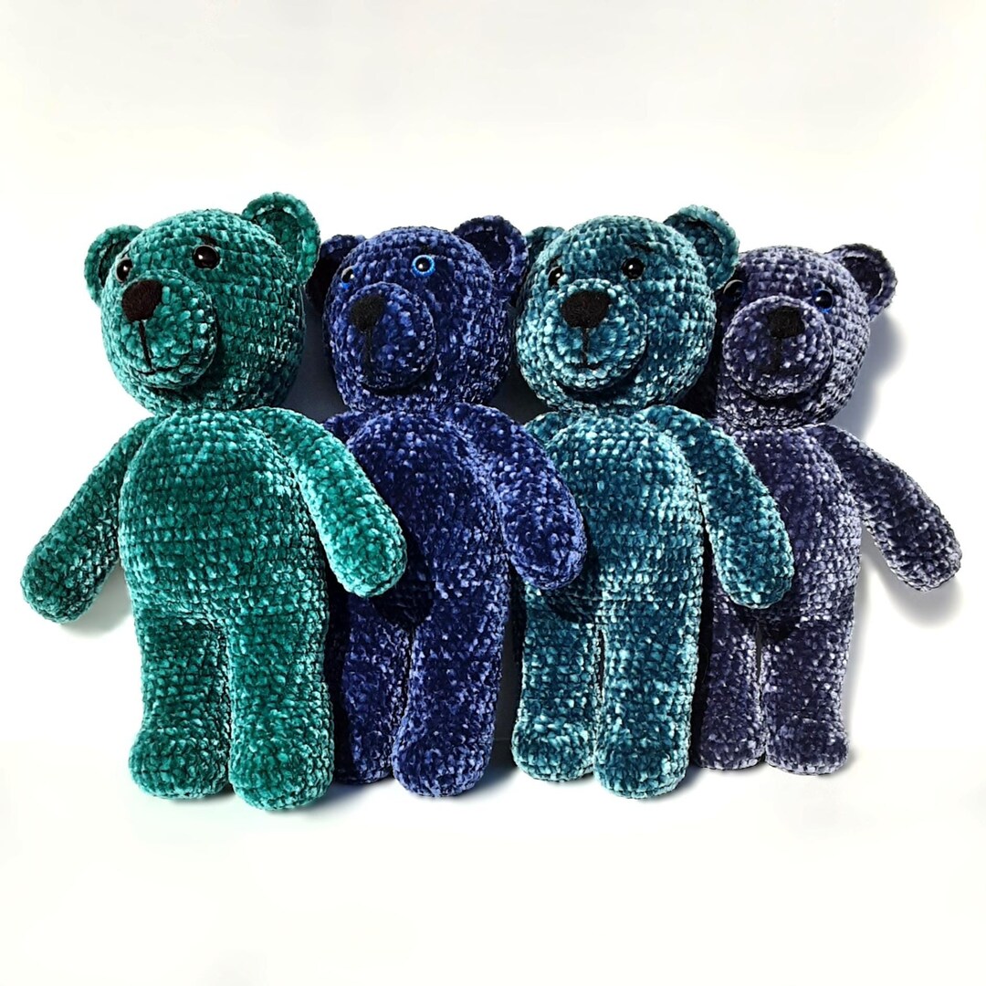 Cute Crochet Velvet Bear - Etsy