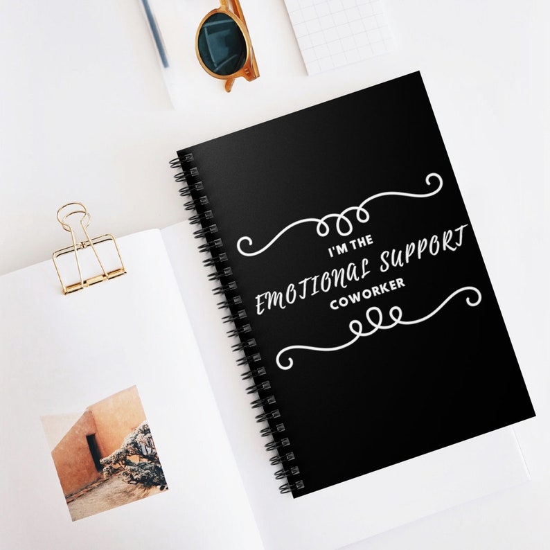 Emotional Support Coworker Spiral Notebook Gift for - Etsy