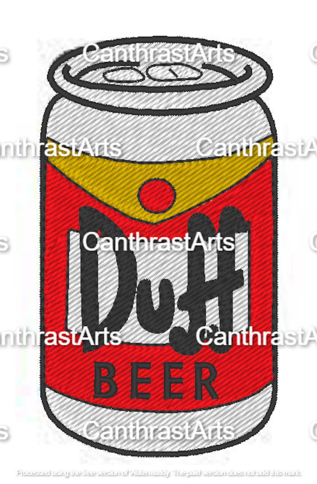 Duff Beer Embroidery File - Etsy