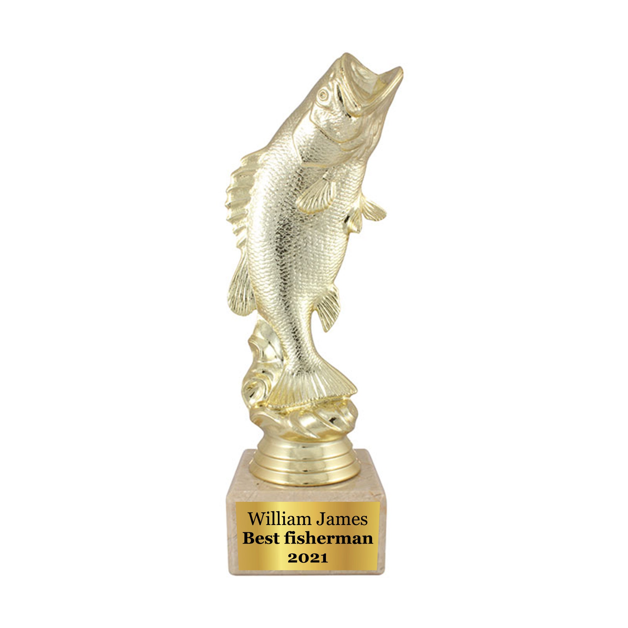 Personalized Fisherman Trophy Award, Customized With Your Text on the ...