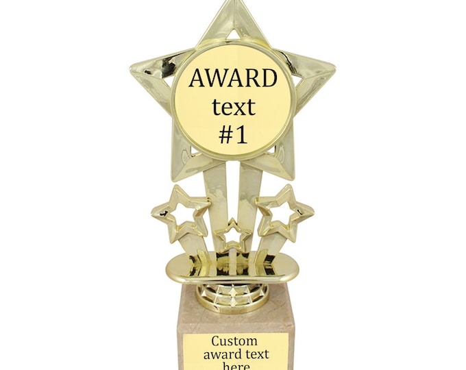 Customized Trophy Award With Your Text, Free Wording, Achievement ...