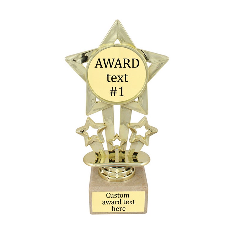Customized Trophy Award With Your Text, Free Wording, Achievement ...