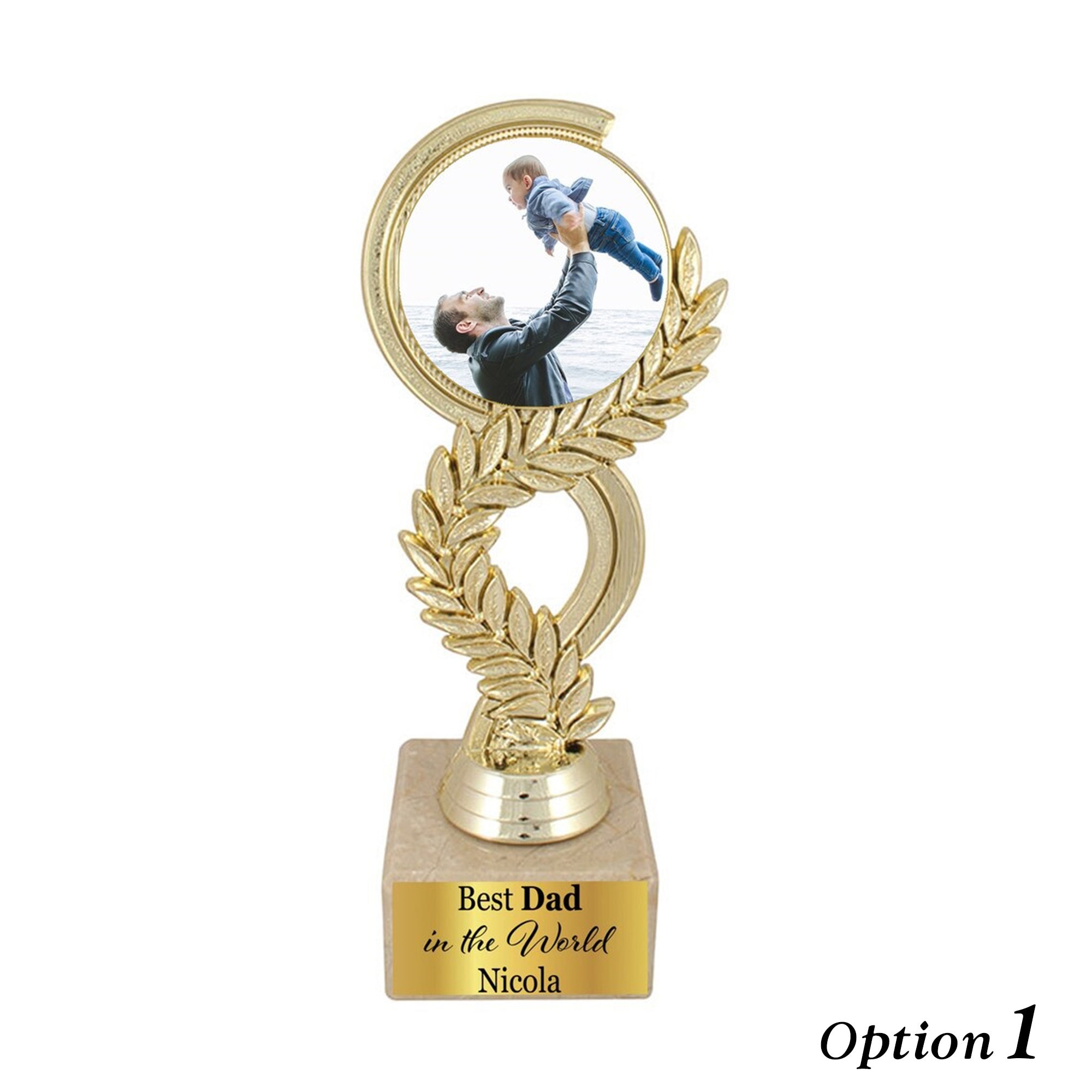 Customized Award/ Best Dad/ Best Father Award With a Photo/ Dad's ...
