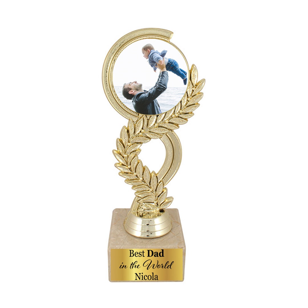 Customized Award/ Best Dad/ Best Father Award With a Photo/ Dad's ...