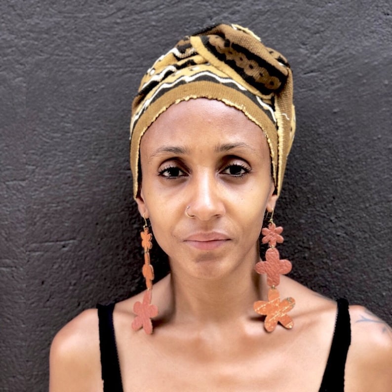 Boho Style Bogolan Head-wrap, Hair Head-wrap for Women, Wife Gift, Made ...