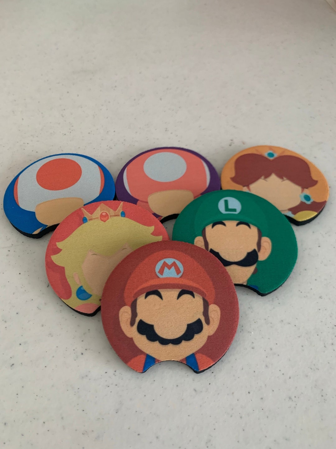 Mario Brothers Car Coasters (one Set) - Etsy