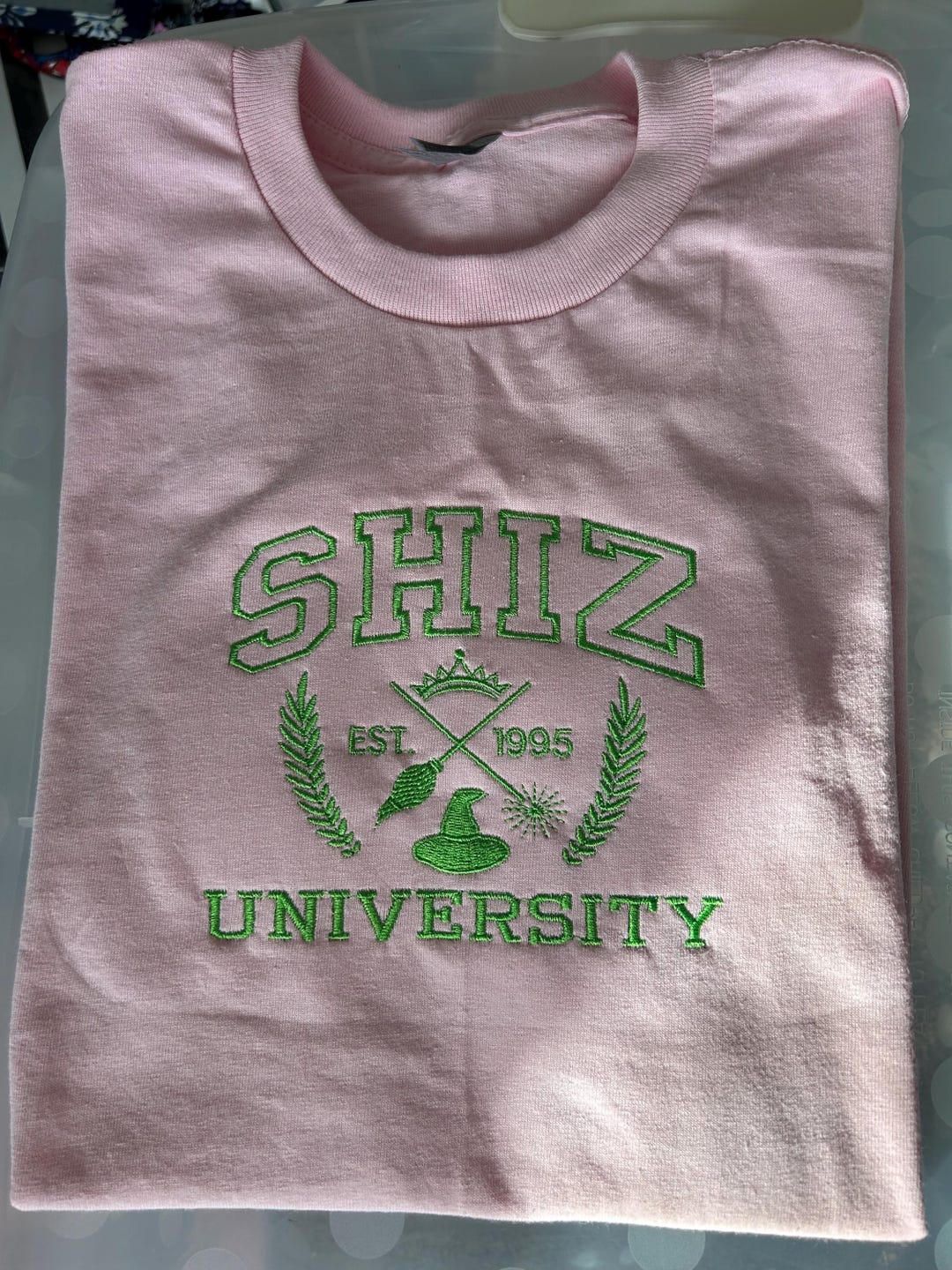 Shiz University Embroidered T-shirt, Crewneck, or Hoodie | Wicked Shirt ...