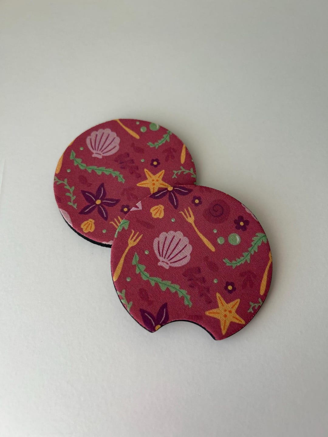 Mermaid Ariel Inspired Car Coaster (one Set) - Etsy