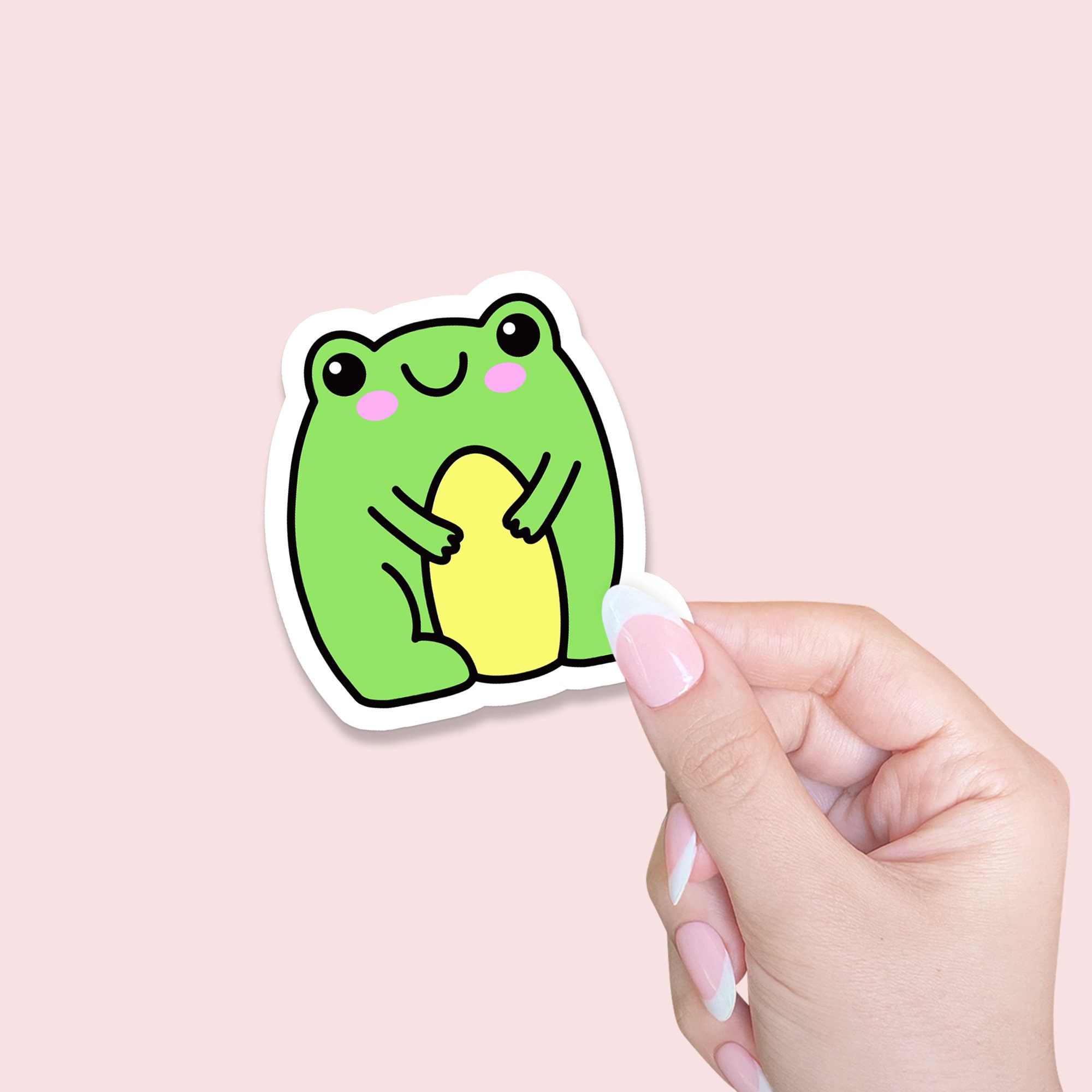 Cute Kawaii Green Frog Vinyl Sticker Book Stickers Planner - Etsy