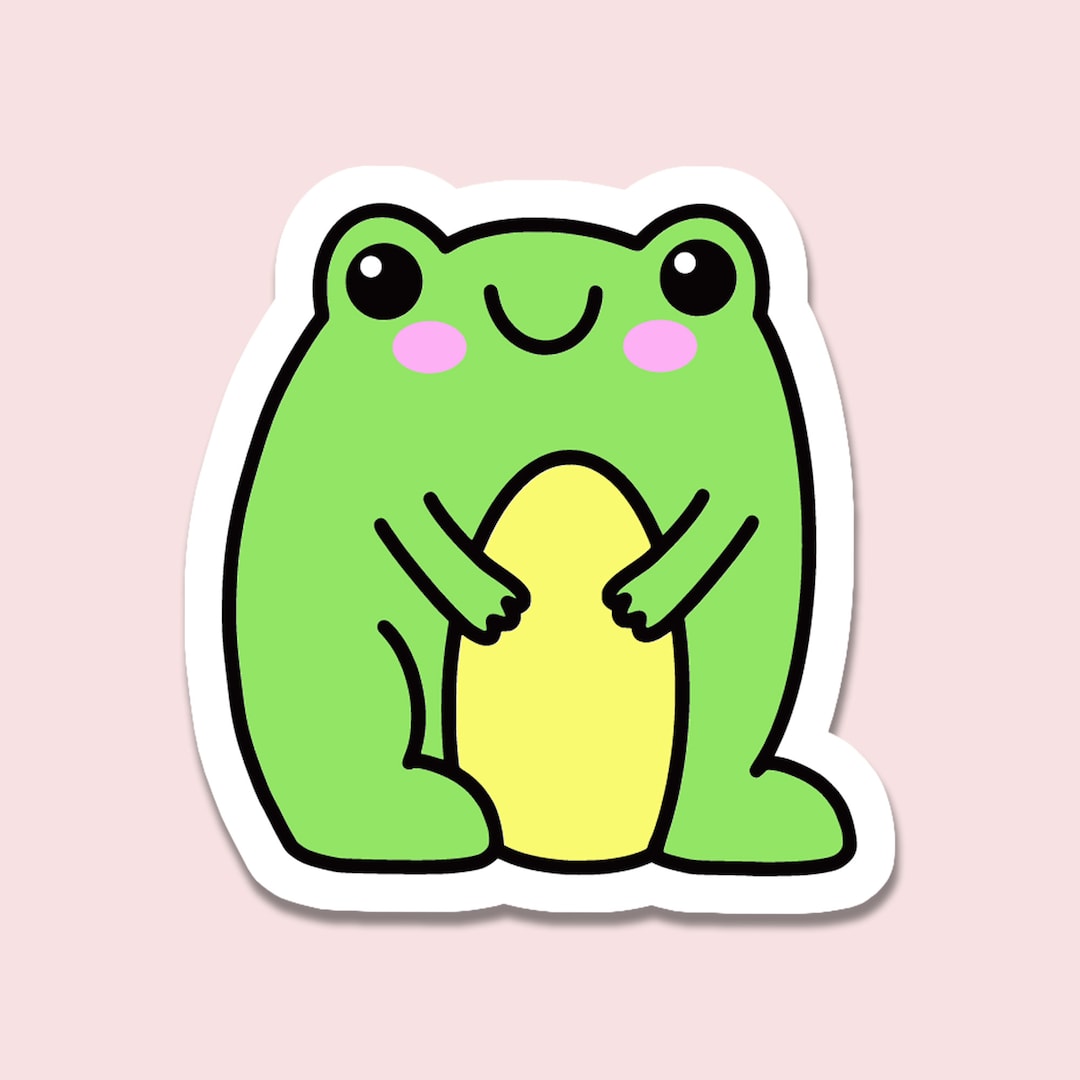Cute Kawaii Green Frog Vinyl Sticker Book Stickers Planner - Etsy
