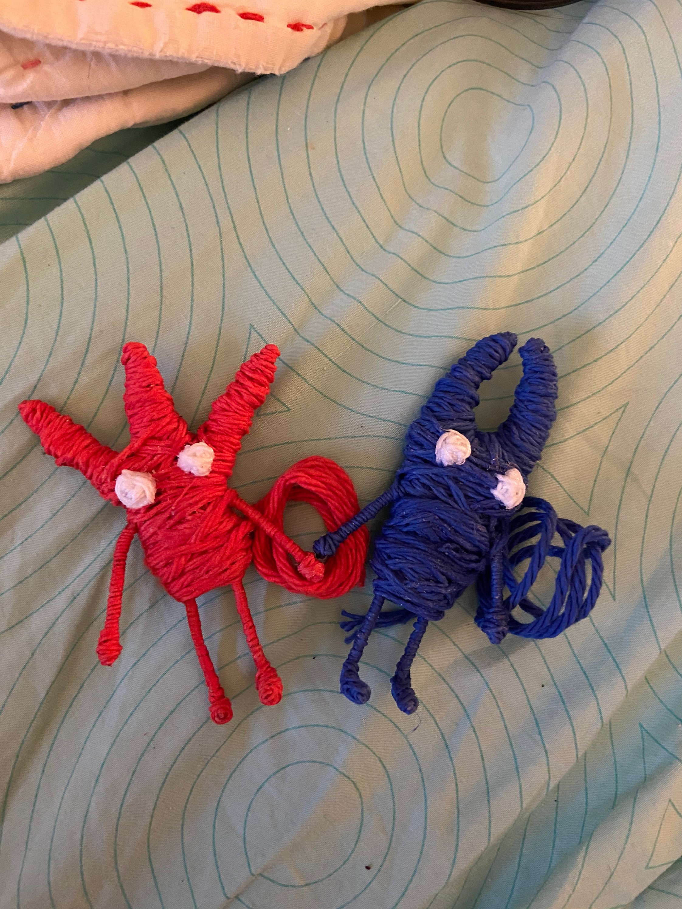 Unravel Two Set of MINI Red and Blue Yarny - Etsy