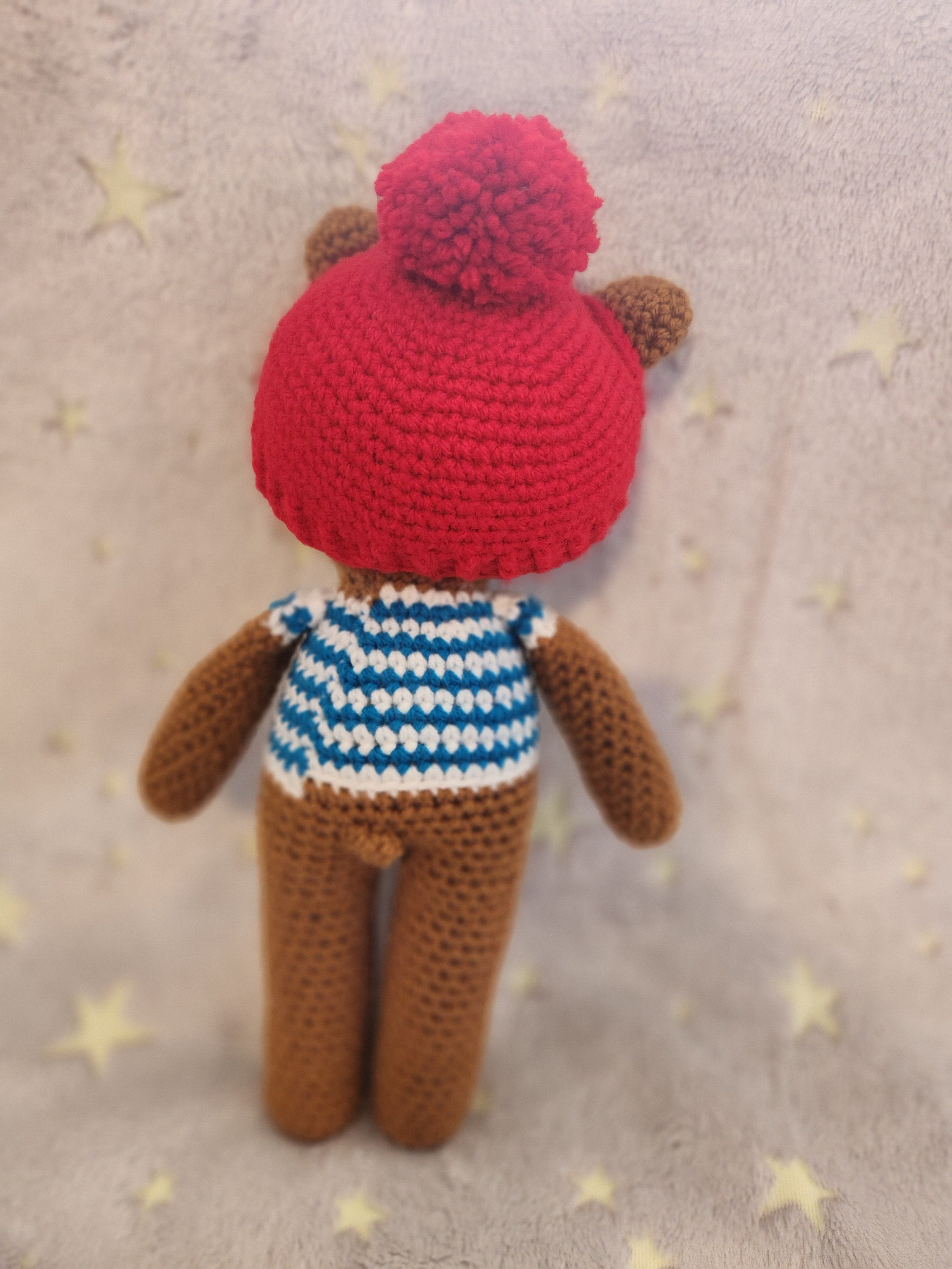 Crochet Bear With Hat and Vest Hans Bear - Etsy
