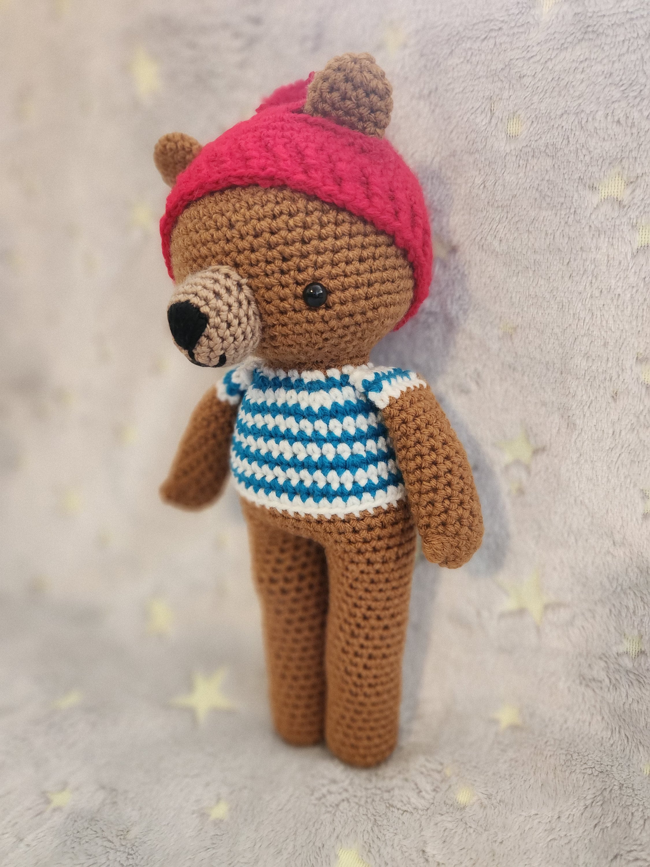 Crochet Bear With Hat and Vest Hans Bear - Etsy