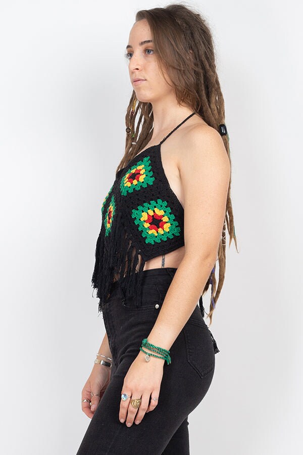 Rasta Fringe Crochet Top - Etsy