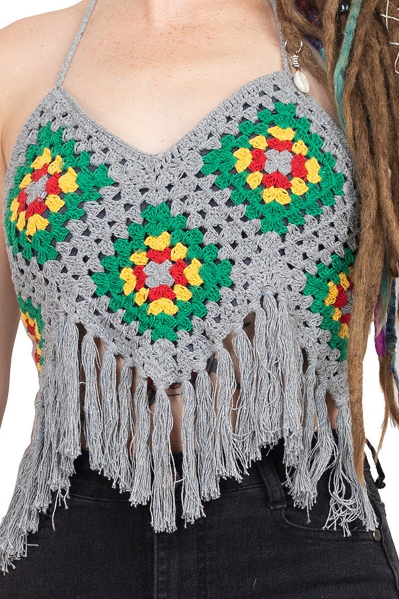 Rasta Fringe Crochet Top - Etsy