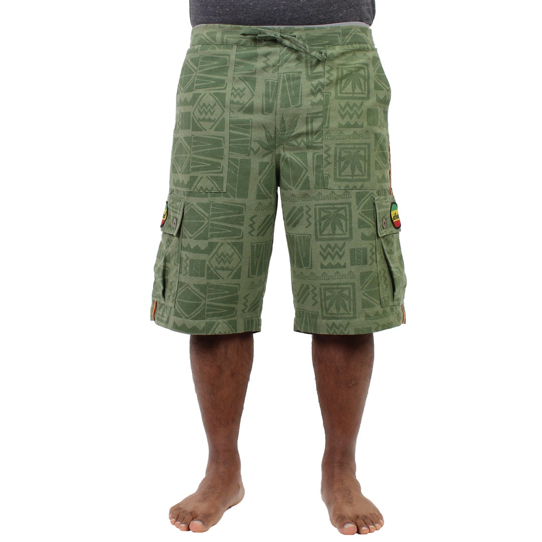 Reggae Rasta Jahroots Beach Festival Cargo Shorts - Etsy