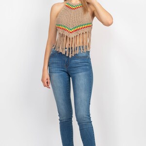 Rasta Triangle Crochet Top - Etsy