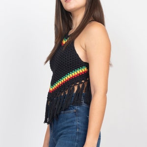 Rasta Triangle Crochet Top - Etsy
