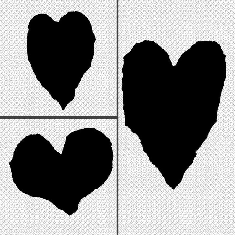 Ripped Paper Hearts 10 Items Inkscape SVG and PNG 600 DPI Different ...
