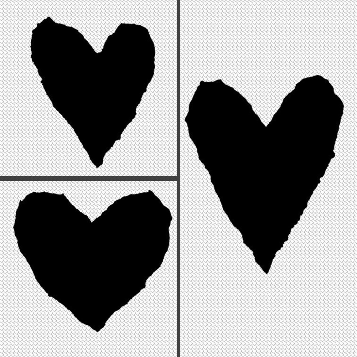 Ripped Paper Hearts 10 Items Inkscape SVG and PNG 600 DPI Different ...