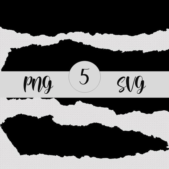5 Ripped Paper Background in SVG and PNG Format 600 DPI | Etsy