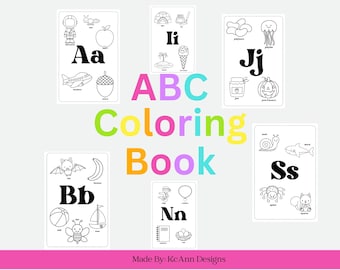 Preschool ABC Coloring Book - Etsy