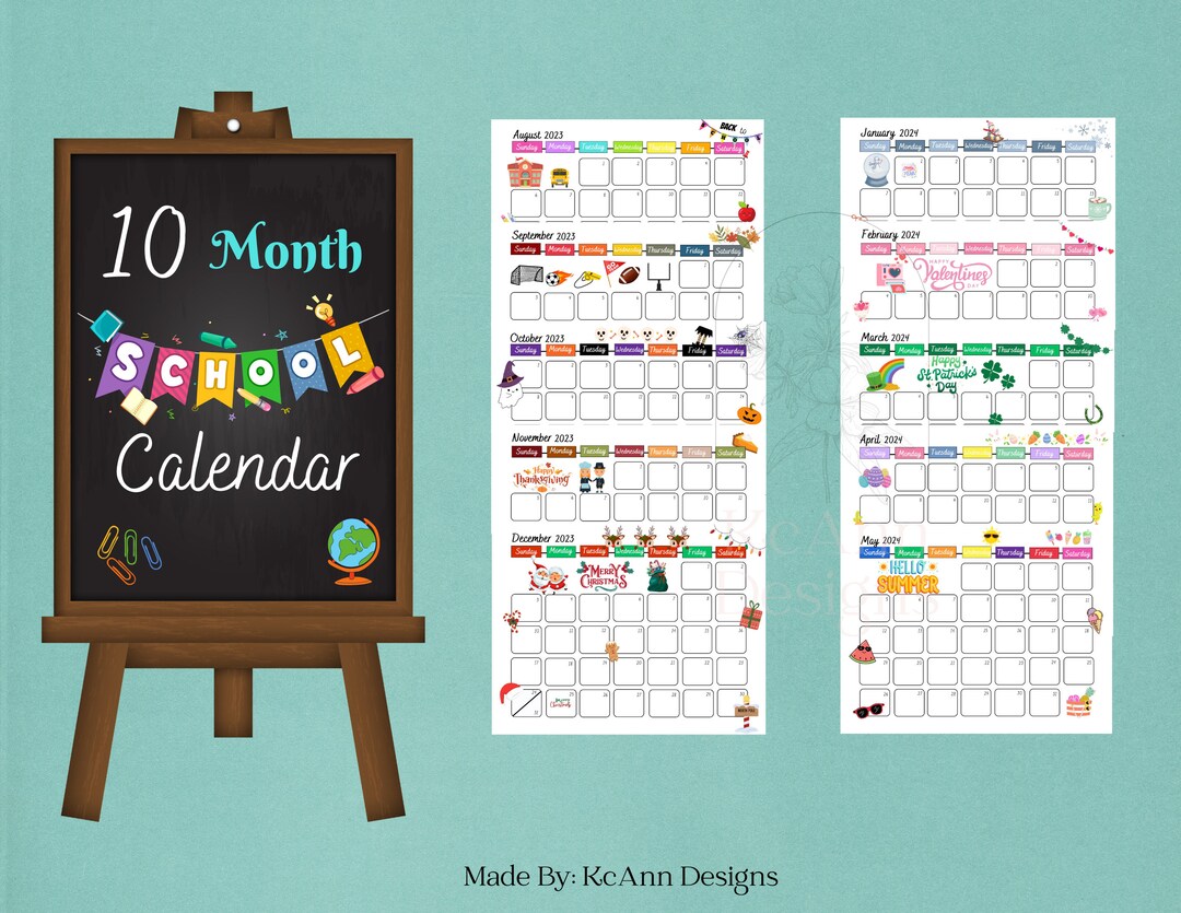 Monthly Planner Printable 2023-2024 |cute Kids Calendar Printable ...