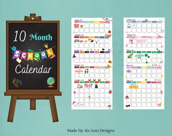 2023-2024 School Year Calendar Digital Download - Etsy