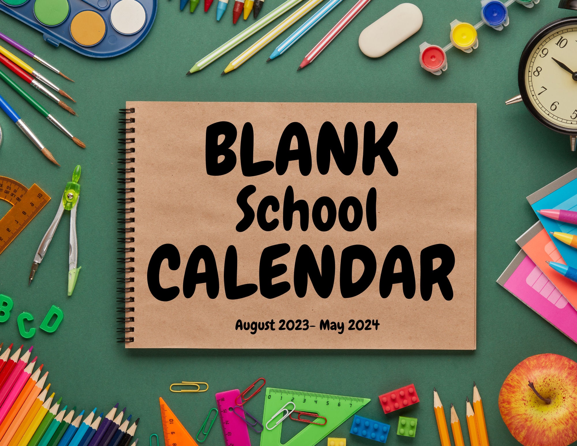 Blank Monthly Planner Printable 2023-2024 |calendar Printable ...