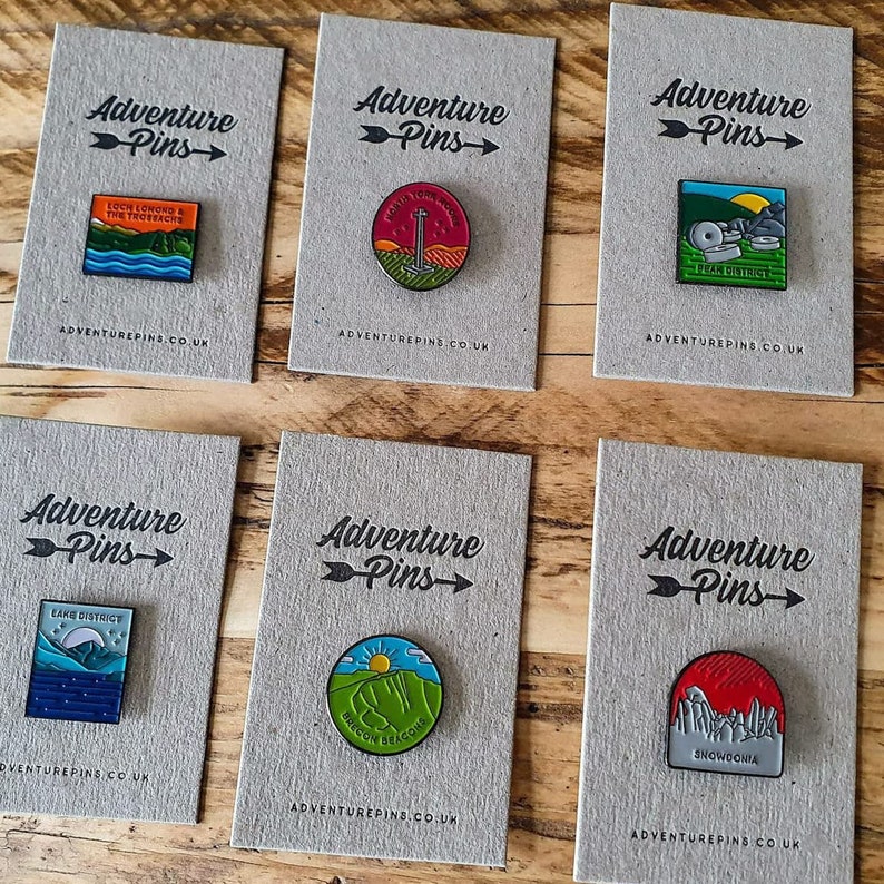 Peak District National Park Enamel Adventure Pin - Etsy
