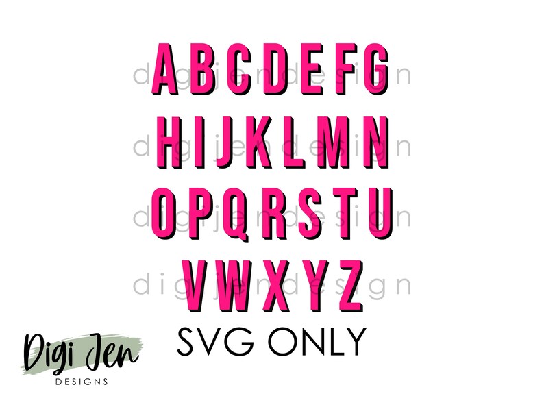 Shadow Letters SVG, Double Layer Font Cut File, Instant Svg, Cricut ...