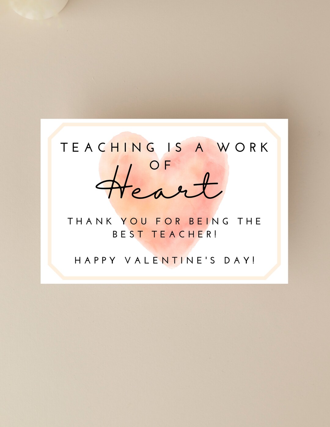 PRINTABLE Teacher Thank You Valentines Card | Teacher and Teacher ...