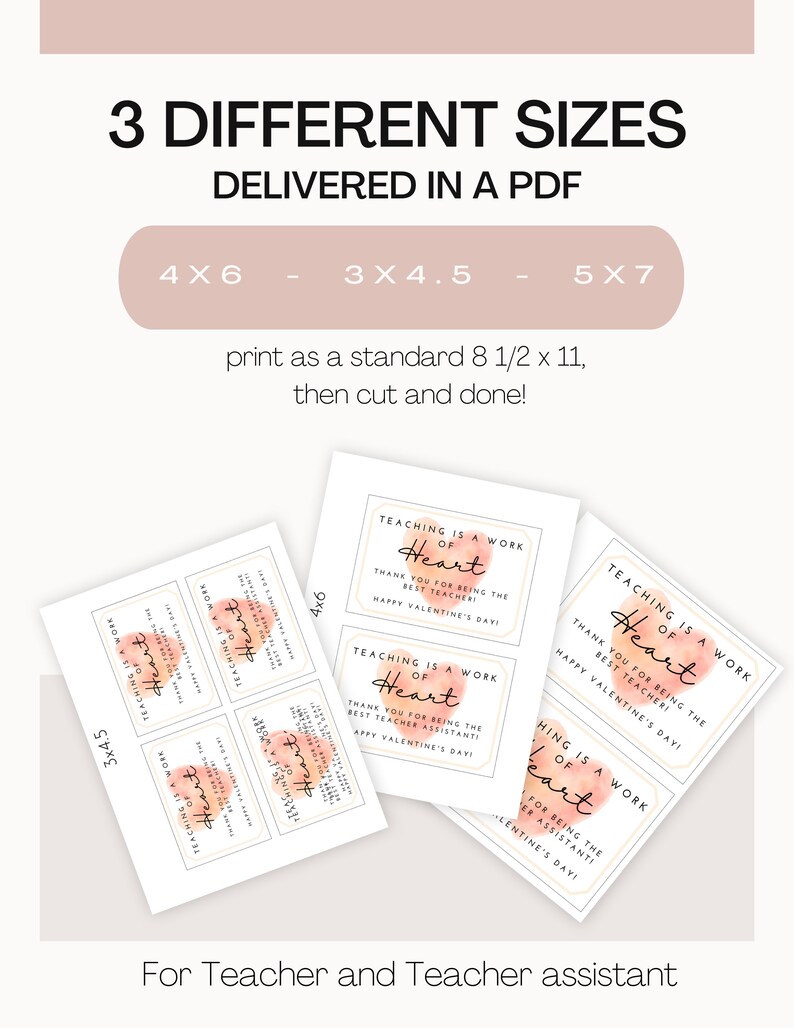 PRINTABLE Teacher Thank You Valentines Card | Teacher and Teacher ...